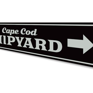 Cape Cod Shipyard Sign, Shipyard Sign, Cape Cod Decorations, Metal ...