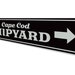 Cape Cod Shipyard Sign, Shipyard Sign, Cape Cod Decorations, Metal ...