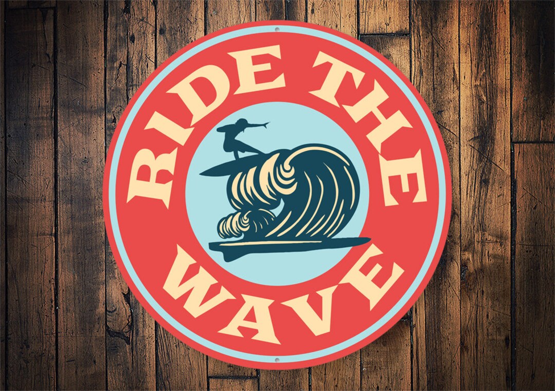 Ride the Wave Sign Surf Lounge Gift Kid Surf Room Gift Gift - Etsy