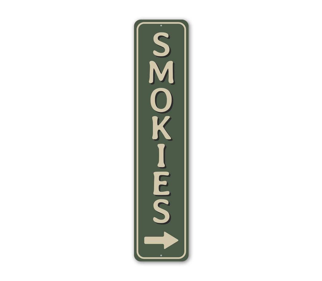 Smokies Directional Sign, Custom Sign, Smoky Mountain Park Sign ...