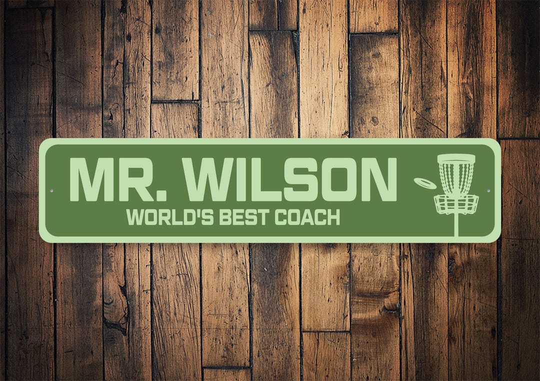 Disc Golf Coach Sign, Disc Golf Coaching, Disc Golf Decor, Best Coach ...