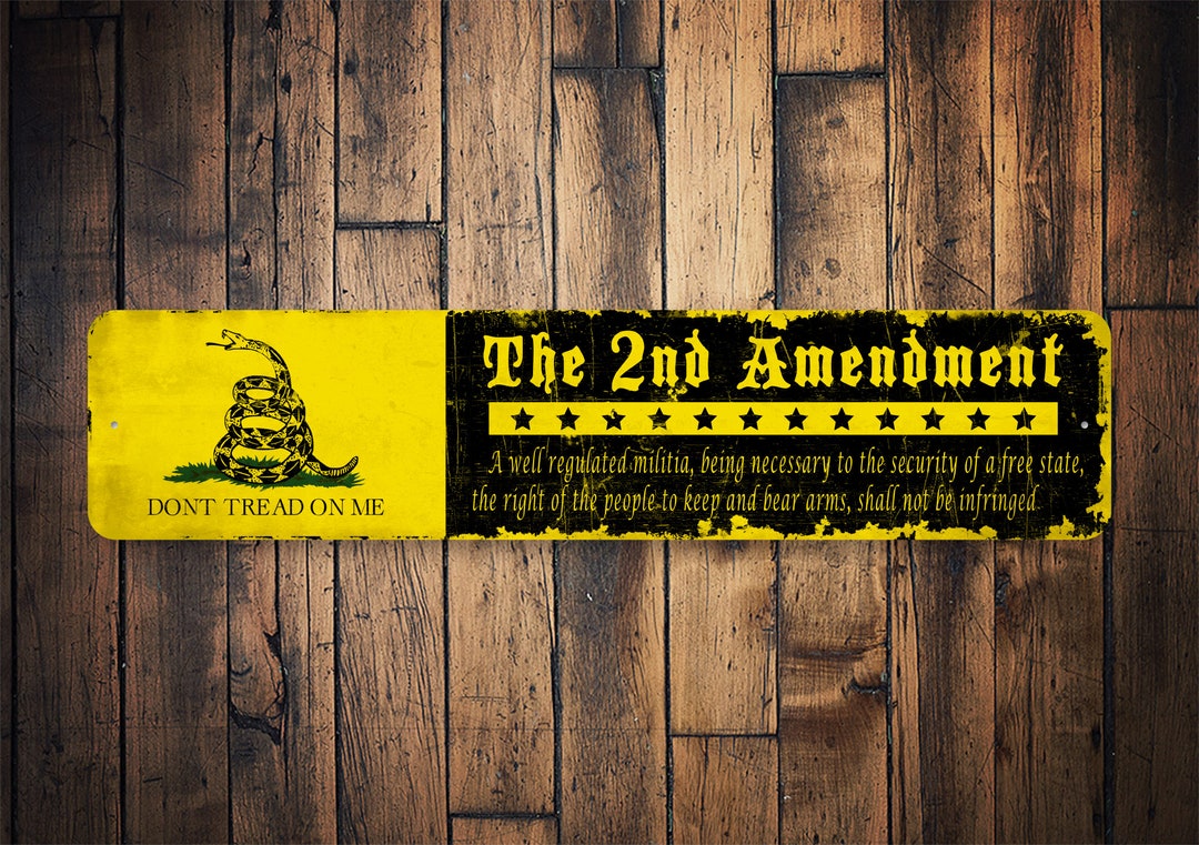 Second Amendment Sign, Custom Amendment Sign, Vintage Gun Sign, Gun Law ...