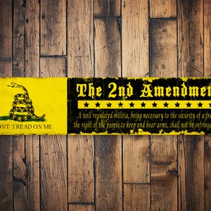Second Amendment Sign, Custom Amendment Sign, Vintage Gun Sign, Gun Law ...