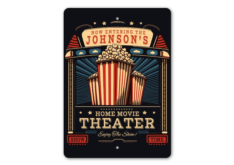 Vintage Movie Sign Home Theater Sign Custom Theater Gift - Etsy