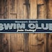 Swim Club Sign, Personalized Join Today Beach Location Sign, Beach ...