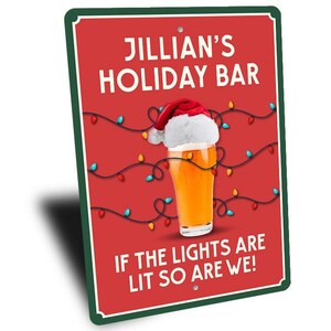 Custom Christmas Bar Sign, Christmas Sign, Family Christmas Sign ...