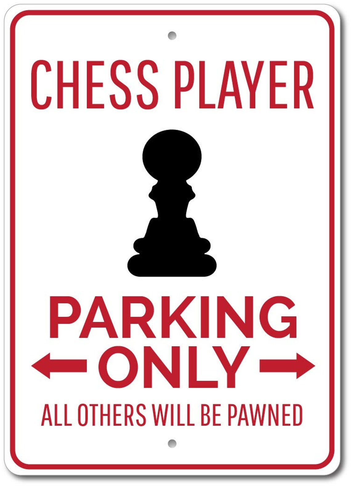 Chess Parking Sign Chess Player Sign Chess Team Sign Chess | Etsy