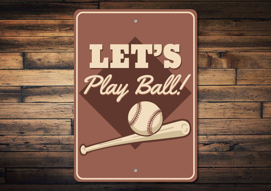 Play Ball Sign, Baseball Bat Sign, Baseball Decor, Ball Player Gift ...