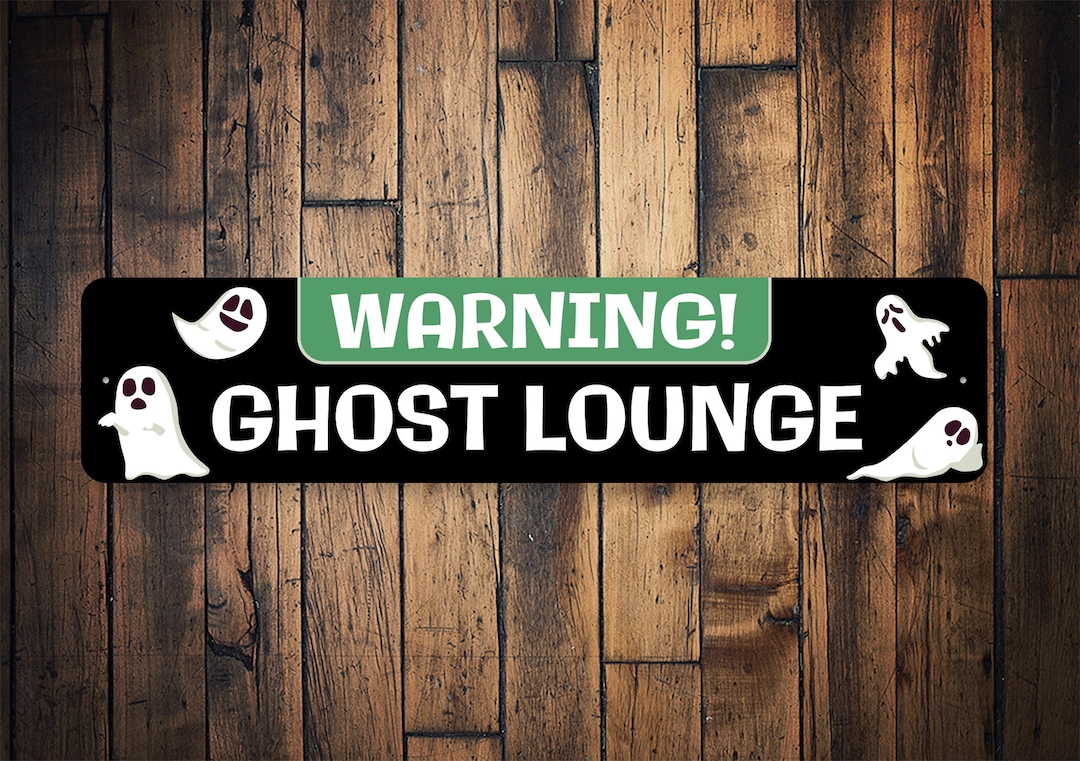 Warning Ghost Sign Ghost House Sign Ghost Decor Sign for - Etsy