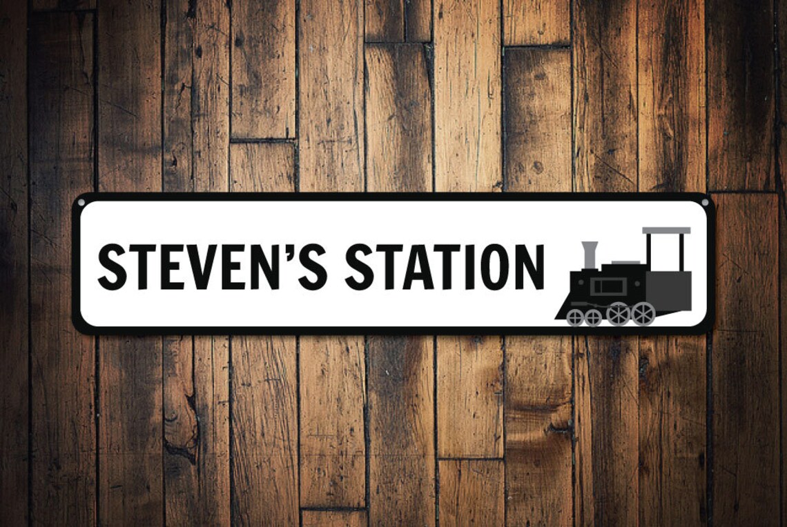 Train Sign Personalized Kid's Room Sign Metal Train | Etsy