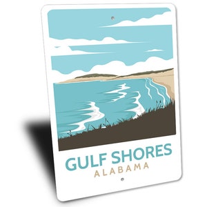 Gulf Shores Sign, Custom Beach Sign, Alabama Decor, Alabama Beach ...