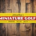 Miniature Golf Sign Personalized Arrow Game Sign Custom Name - Etsy