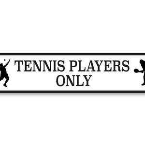Tennis Players Only Sign, Tennis, Tennis Court Sign, Tennis Decor ...