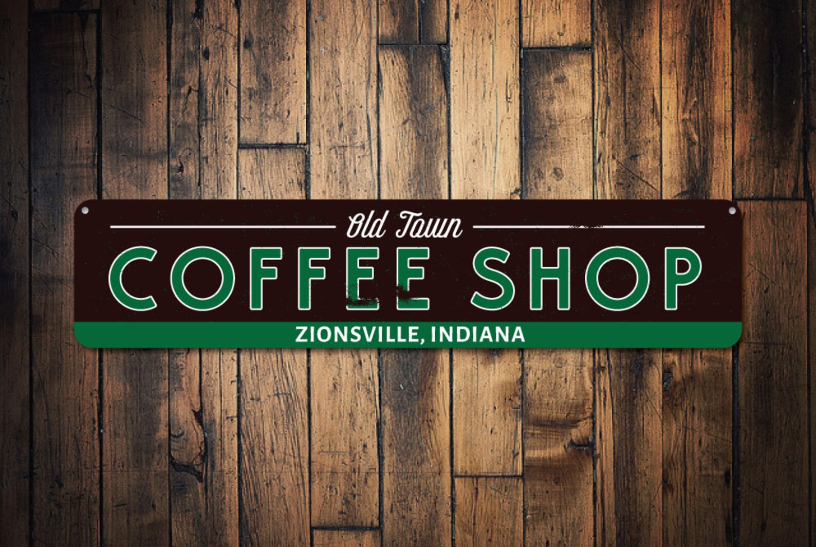 Old Town Coffee Shop Sign Personalized Java Store Location | Etsy