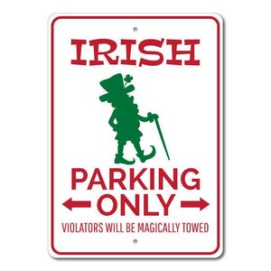 Irish Gift, Irish Parking Sign, Irish Decor, Irish Sign, Leprechaun ...