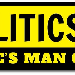 No Politics Zone Sign, Custom Party Sign, Gift for Man Cave, Anti ...