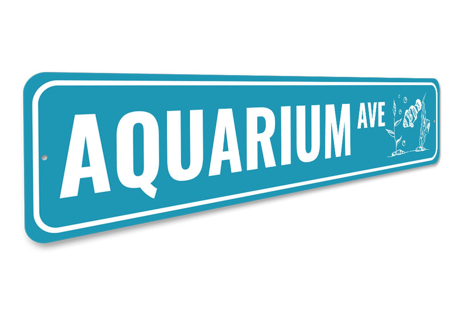 Aquarium Avenue Sign, Custom Aquarium Sign, Aquarium Decor ...