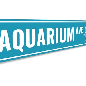 Aquarium Avenue Sign, Custom Aquarium Sign, Aquarium Decor ...
