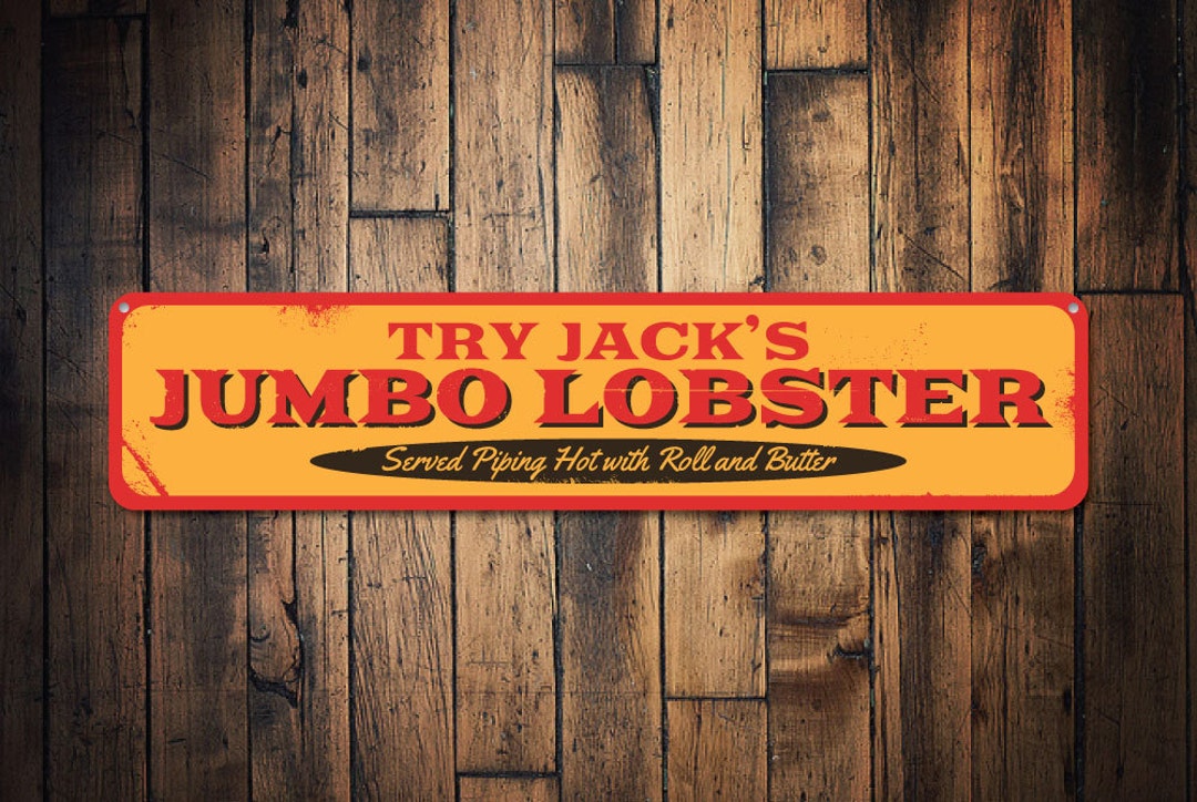 Jumbo Lobster Sign, Personalized Seafood Restaurant Sign, Custom Beach ...
