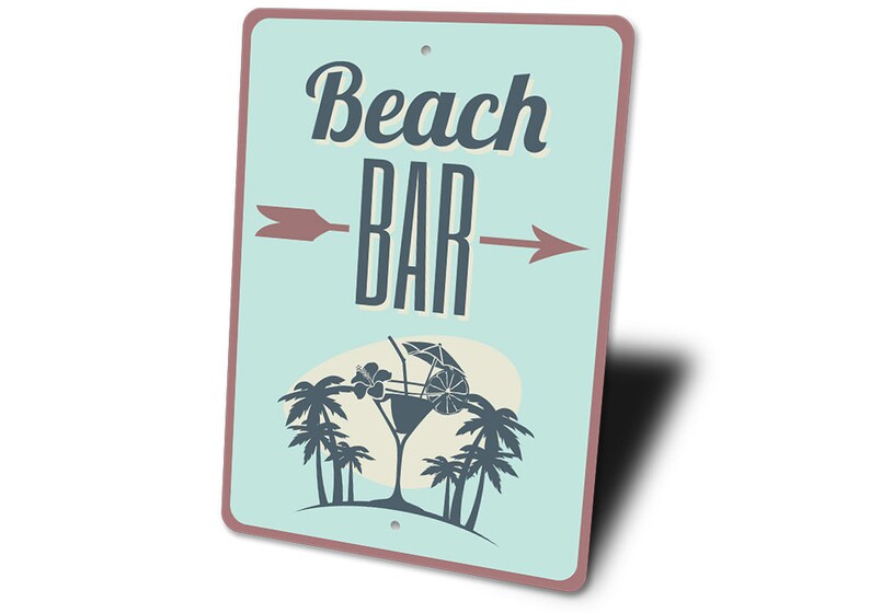 Beach Bar Sign Beach Drink Decor Bar Beach Decor Coast - Etsy