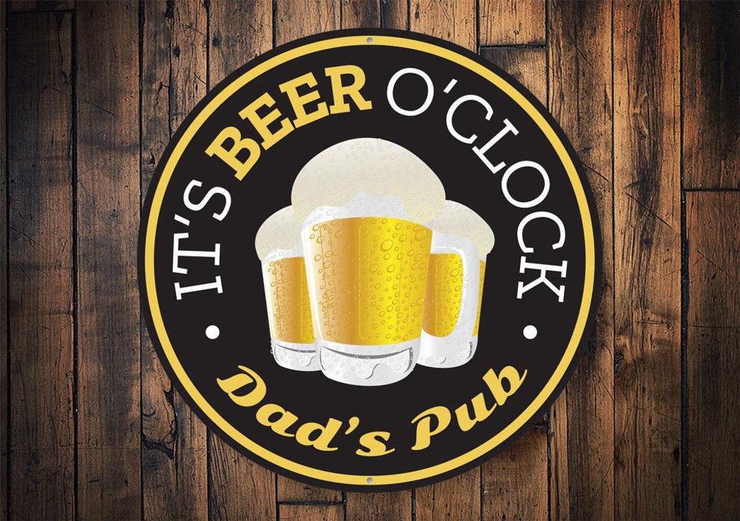 Its Beer O Clock, Beer Lovers, Bar Decor, Sign for Drinker, Beer Sign ...
