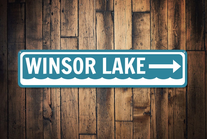 Lake Sign, Custom Lake Directional Arrow Sign, Lake Name Sign, Lake ...