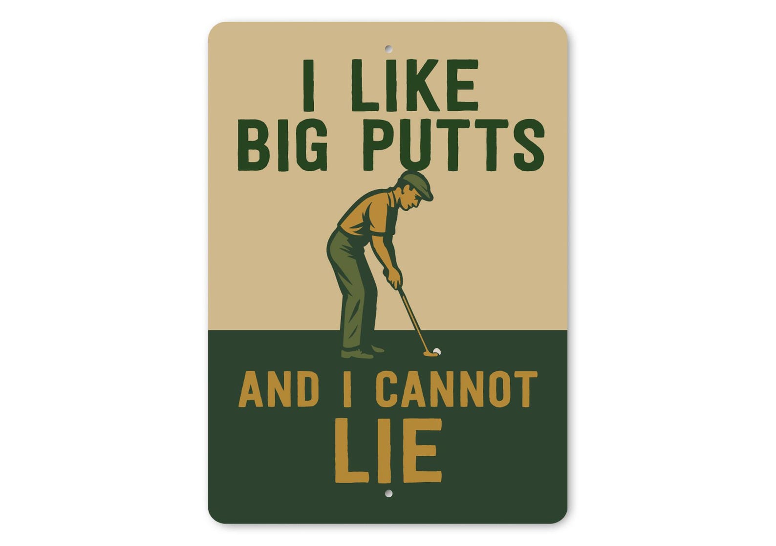 I Like Big Putts Sign, Funny Golf Sign, Golf Wall Decor, Golf Man Cave ...