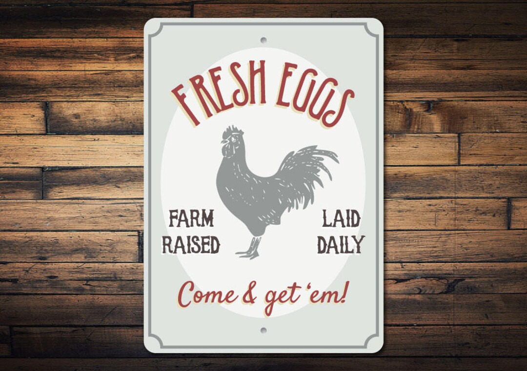 Fresh Eggs Sign, Farm Eggs Sign, Metal Farm Kitchen Decor, Farm Kitchen ...