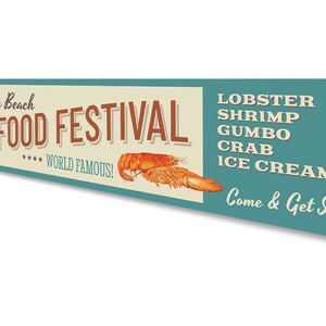 Seafood Festival Sign, Seafood Signs, Food Festival, Aluminum Beach ...