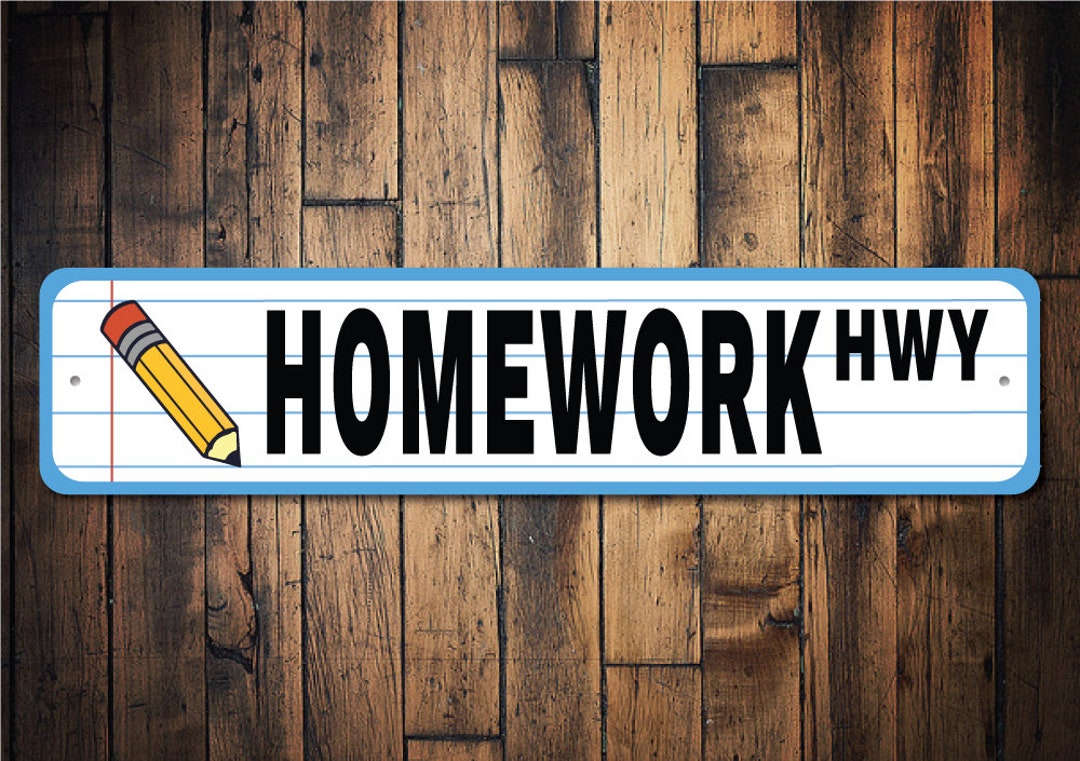Homework Sign, Homework Decor, School Work Sign, School Decor, Teachers ...