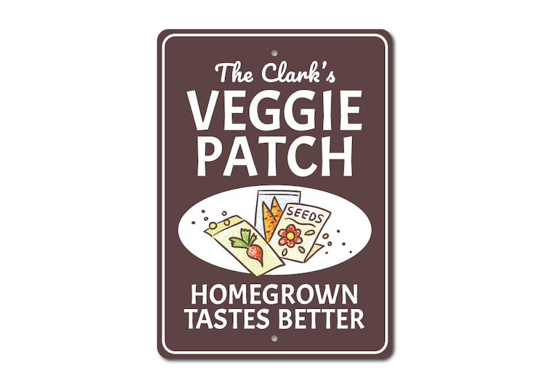Family Veggie Patch Veggie Garden Sign Homegrown Veggie - Etsy