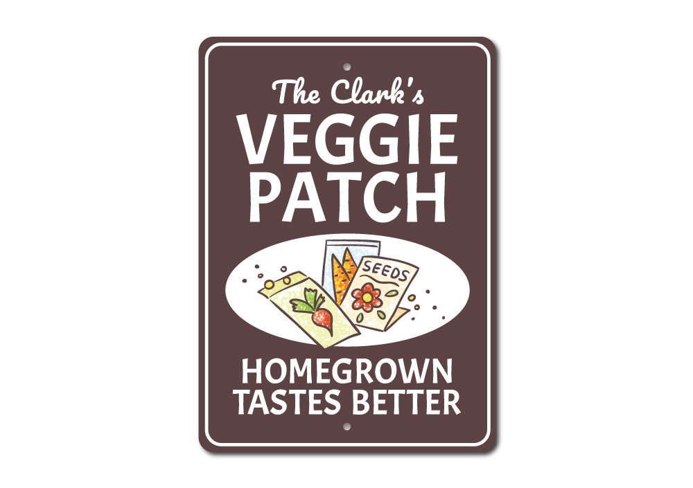 Family Veggie Patch Veggie Garden Sign Homegrown Veggie - Etsy