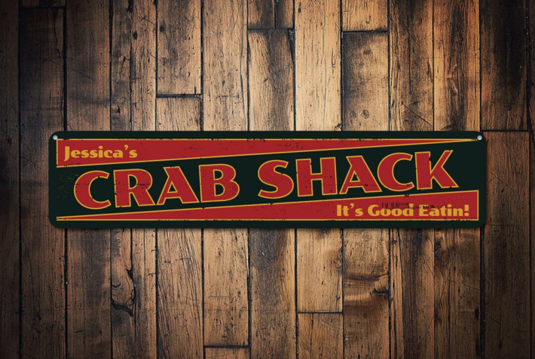 Crab Shack Sign, Personalized Good Eatin' Seafood Restaurant Name Sign ...