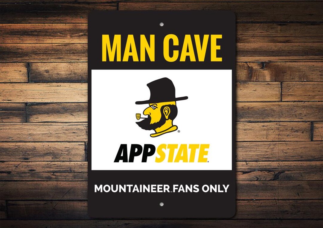 Man Cave App State Sign, Man Cave Decor, Mountaineer Fans, Fan Cave ...