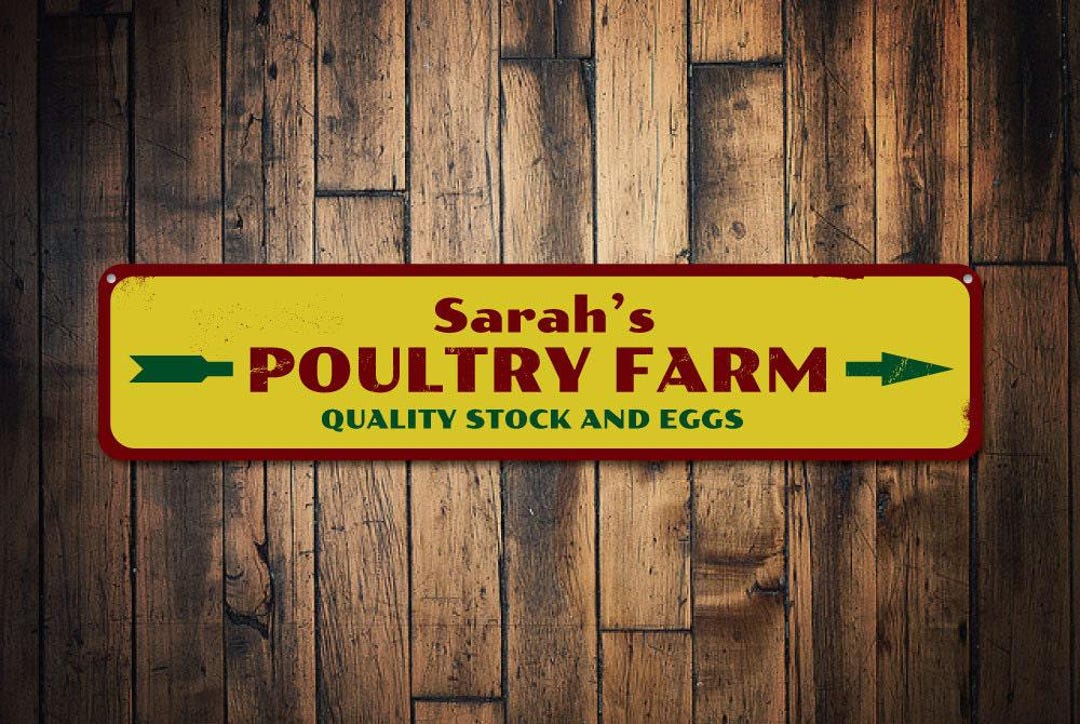 Poultry Farm Sign, Gift for Farmer Sign, Stock & Eggs Sign, Custom ...