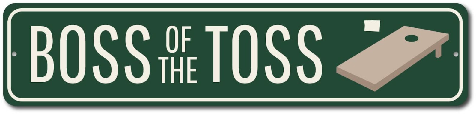 Boss of the Toss Sign, Custom Corn Hole Winner Gift, Personalized Bags ...