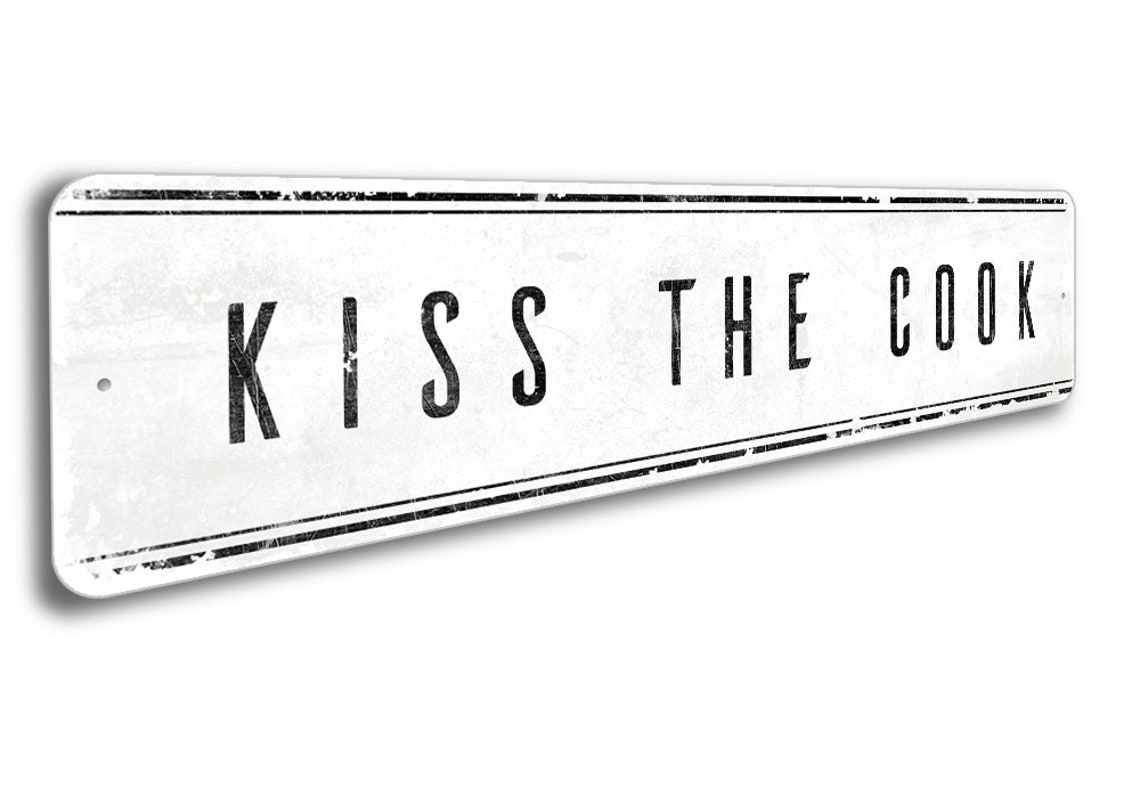 Kiss the Cook Sign Cute Kitchen Decor Kitchen Wall Decor - Etsy