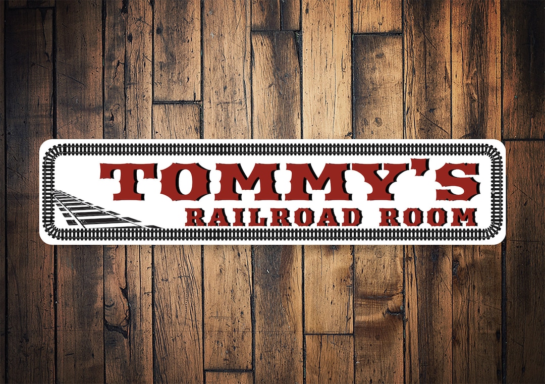 Kid Railroad Sign, Railroad Decor, Sign for Train, Train Rooms, Custom ...