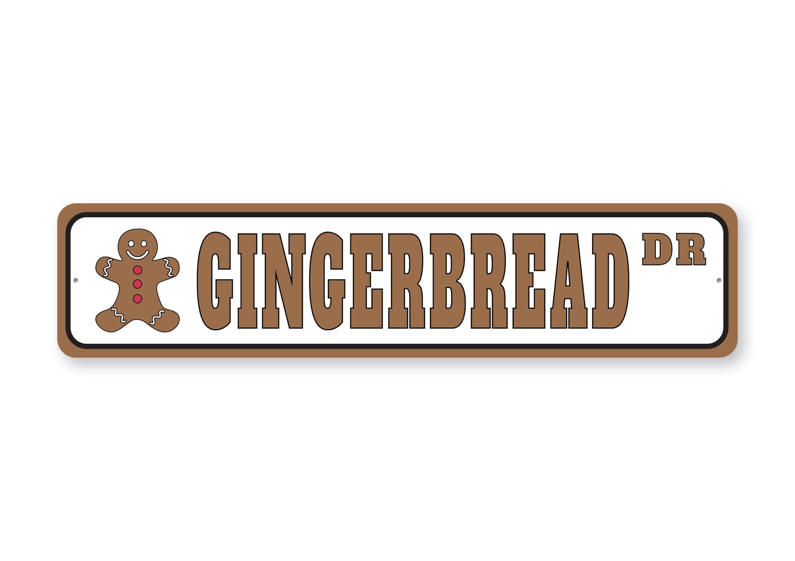 Cute Gingerbread Sign, Quality Aluminum Christmas Decor for Kitchen ...