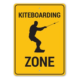 Kite Boarding Sign, Kite Boarding Zone, Boating Sport, Metal Zone Sign ...