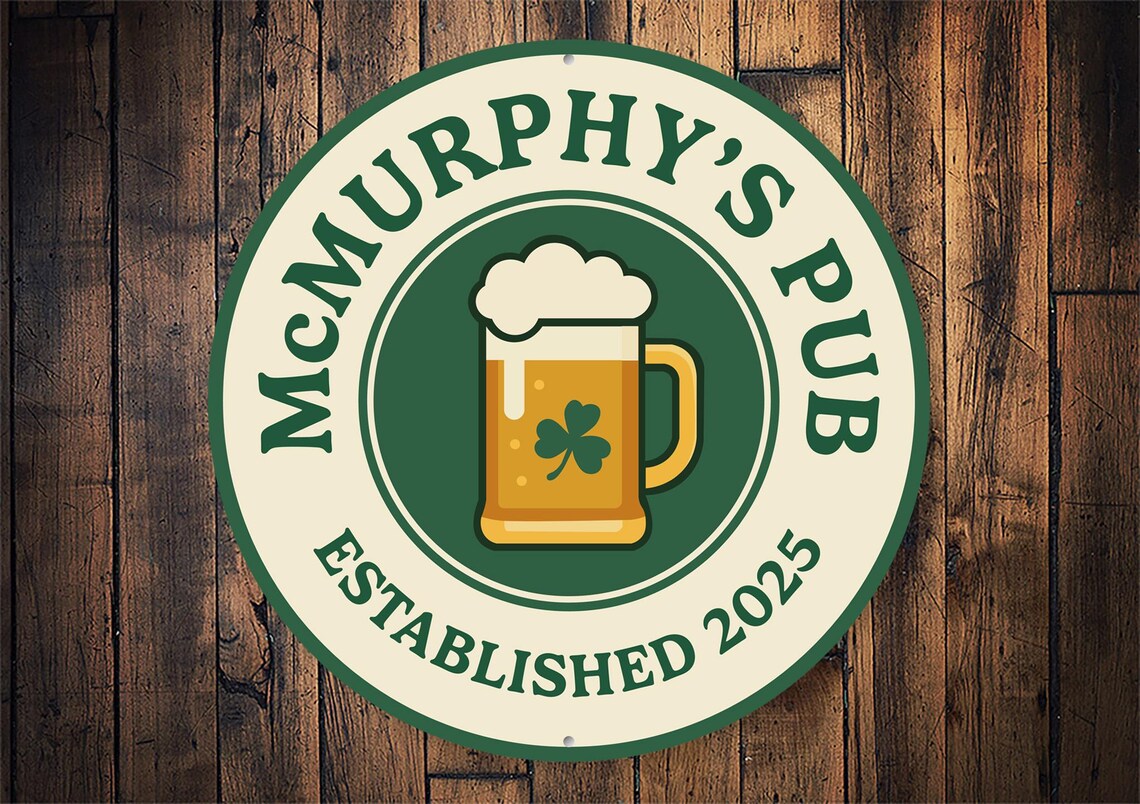 Custom Pub Established Sign, Pub Name Sign, Home Bar Sign, Pub Decor ...