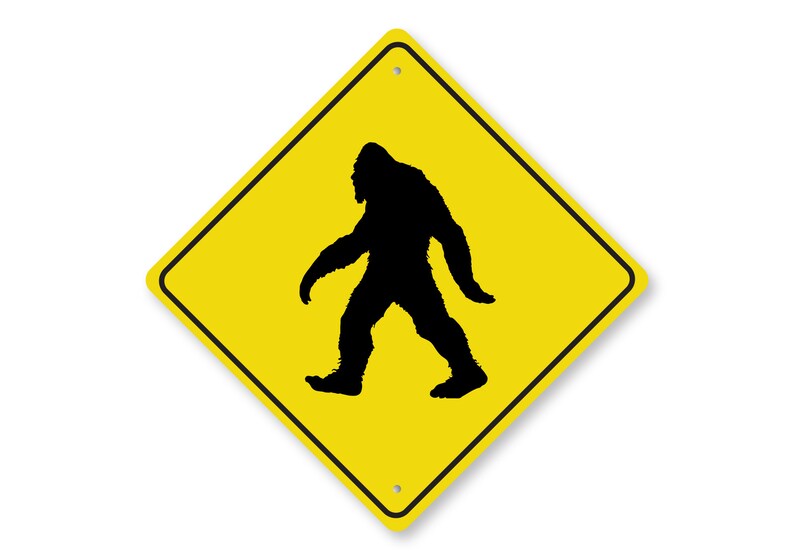 Bigfoot Crossing Sign Bigfoot Crossing Sasquatch Diamond - Etsy