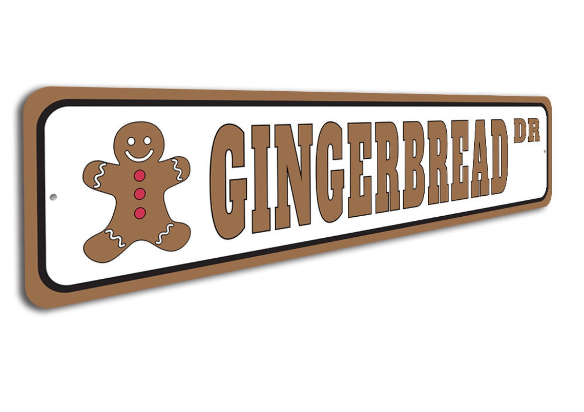 Cute Gingerbread Sign, Quality Aluminum Christmas Decor for Kitchen ...