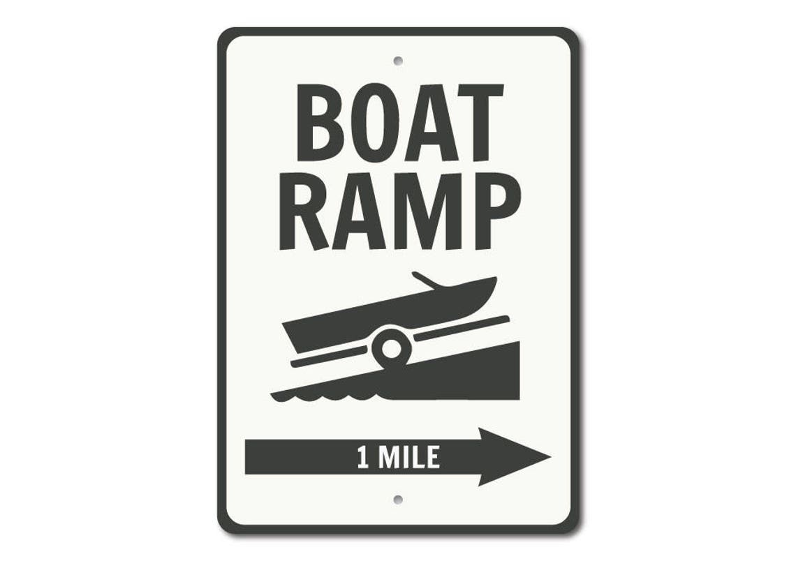 Boat Ramp Sign Boat Ramp Arrow Sign Boat Ramp Decor Boat | Etsy
