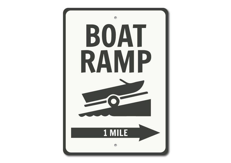 Boat Ramp Sign Boat Ramp Arrow Sign Boat Ramp Decor Boat - Etsy