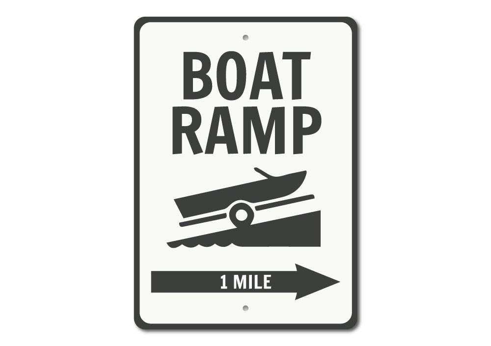 Boat Ramp Sign Boat Ramp Arrow Sign Boat Ramp Decor Boat | Etsy