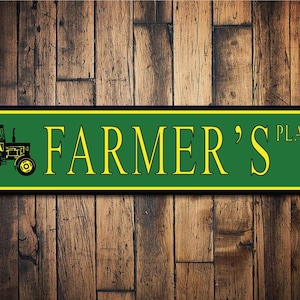 Farmers Place, Farmers Sign, Tractor Farm Sign, Tractor Sign, Farmers ...