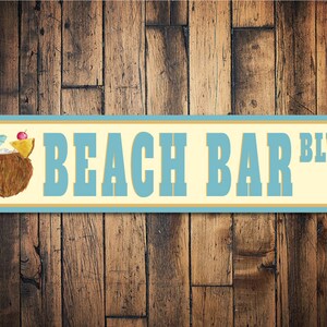 Beach Bar Sign, Beach Bar Decor, Bar on the Beach, Beach Drinking Sign ...