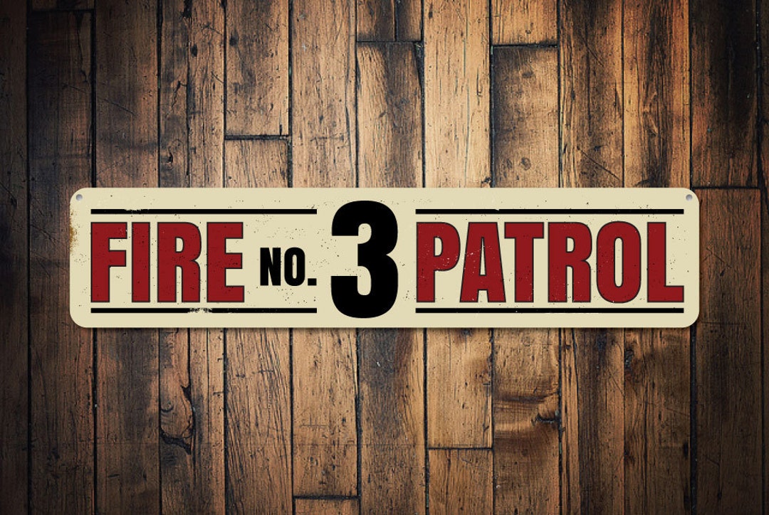 Fire Patrol Number Sign, Personalized Fire Station Sign, Custom ...