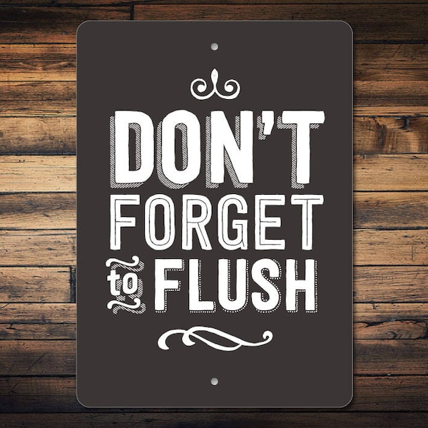 Flush Sign - Etsy